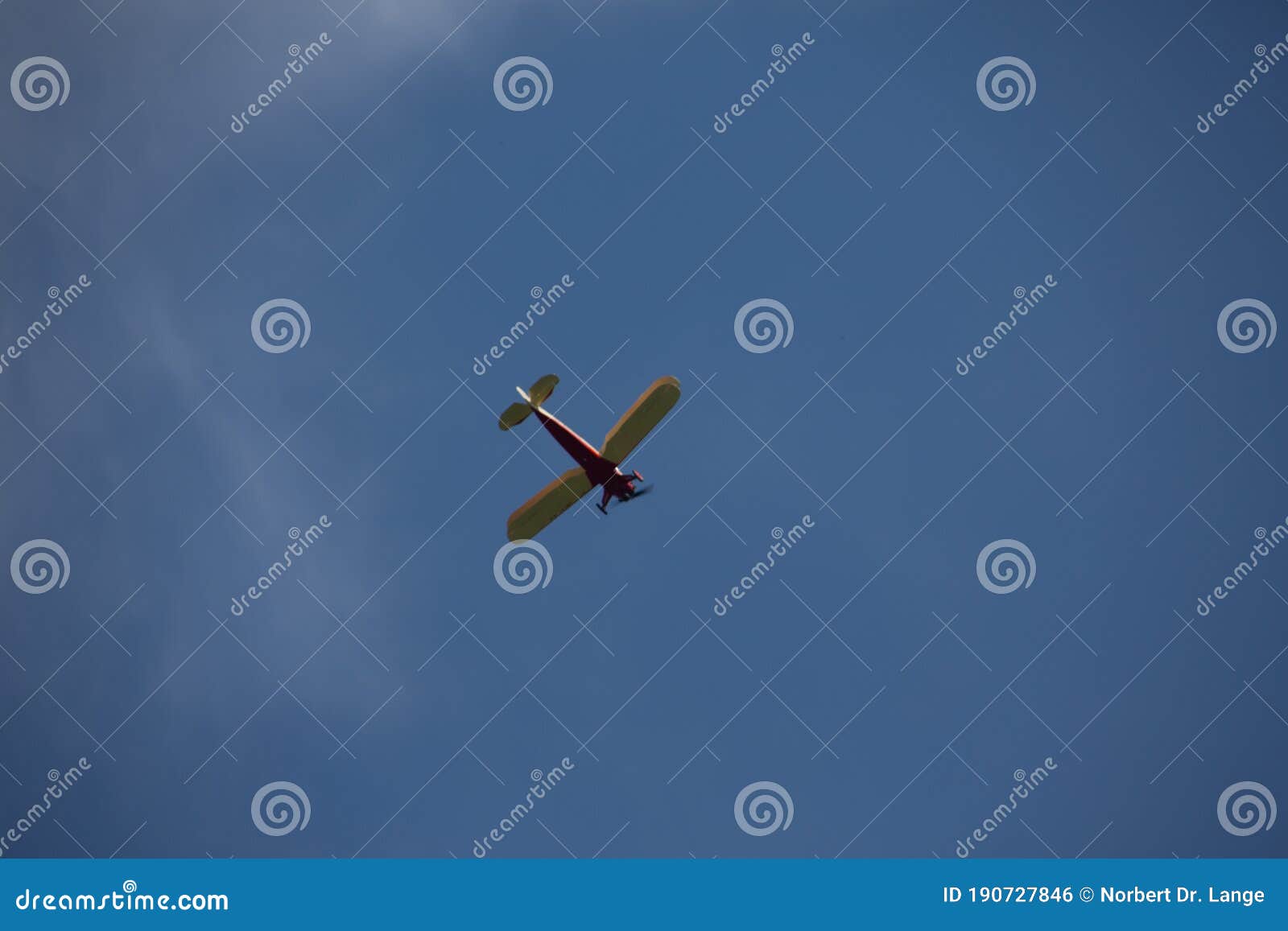 Double-decker Aircraft in the Blue Sky Stock Photo - Image of transport ...