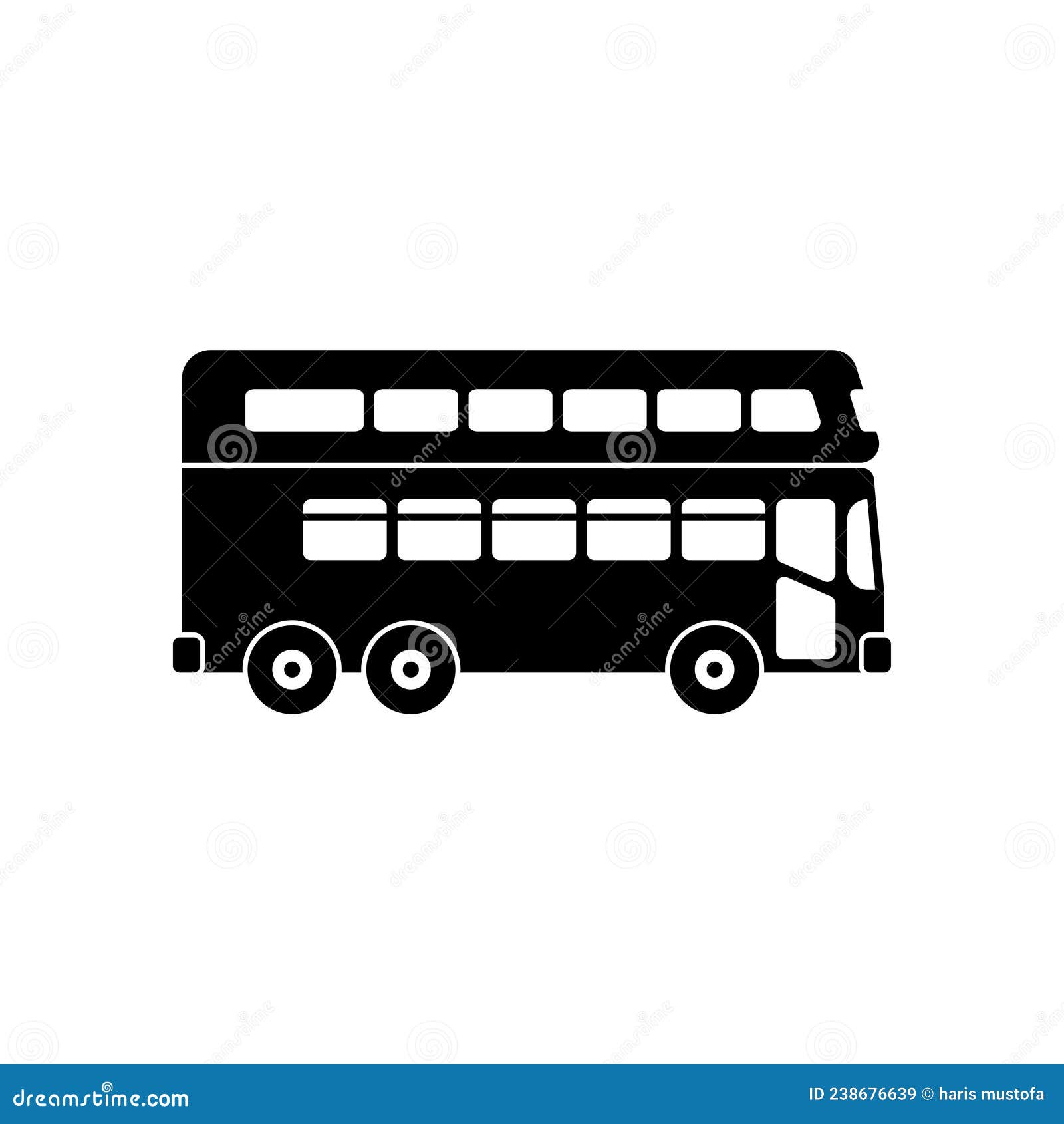 Double Decker Bus Icon Design Template Vector Isolated Stock Vector ...
