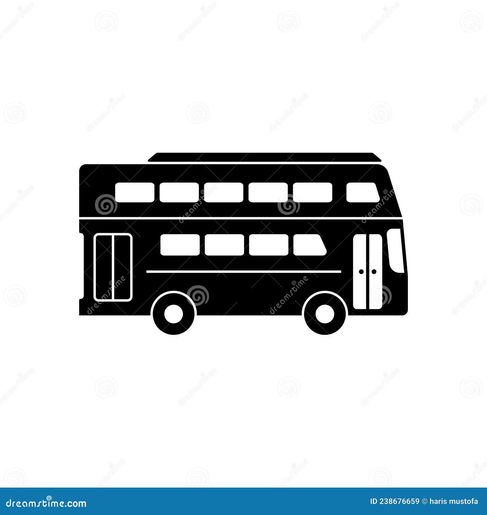Double Decker Bus Icon Design Template Vector Isolated Stock Vector ...