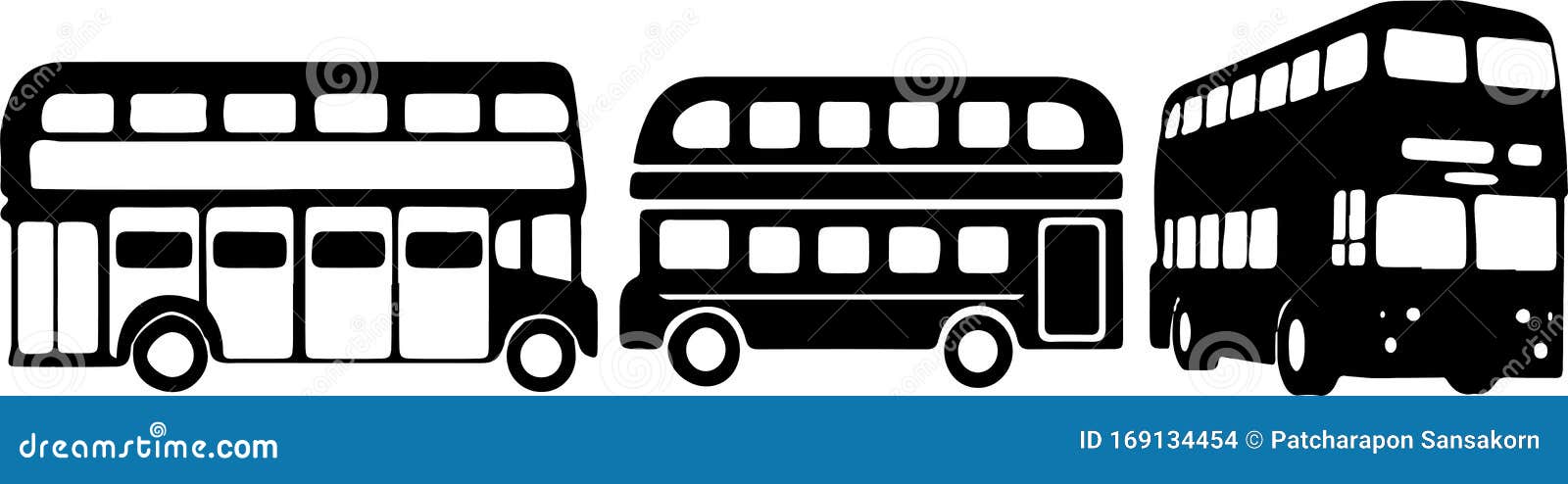 Double Decker Bus Icon Isolated on Background Stock Illustration ...