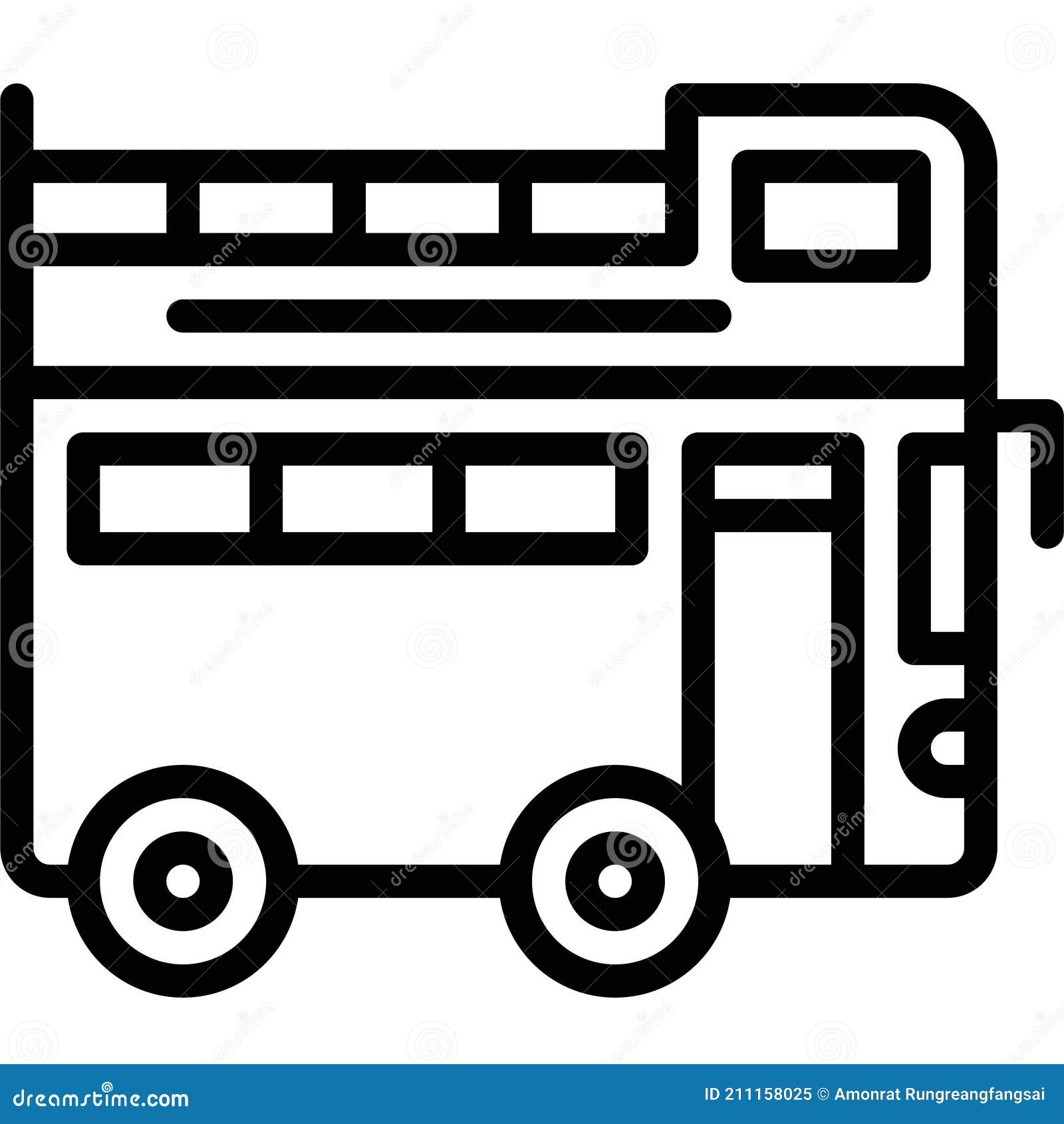 Double-decker Bus Icon, Transportation Related Vector Stock Vector ...