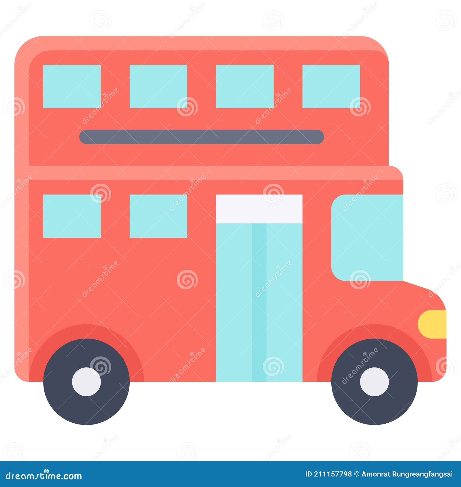 Double-decker Bus Icon, Transportation Related Vector Stock Vector ...