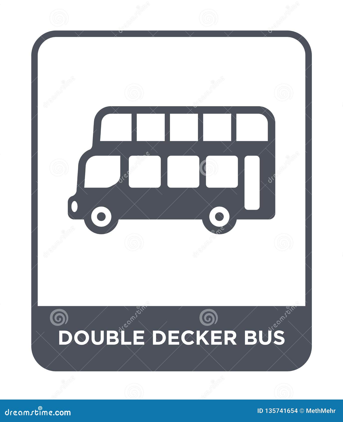 Double Decker Bus Icon In Trendy Design Style. Double Decker Bus Icon ...