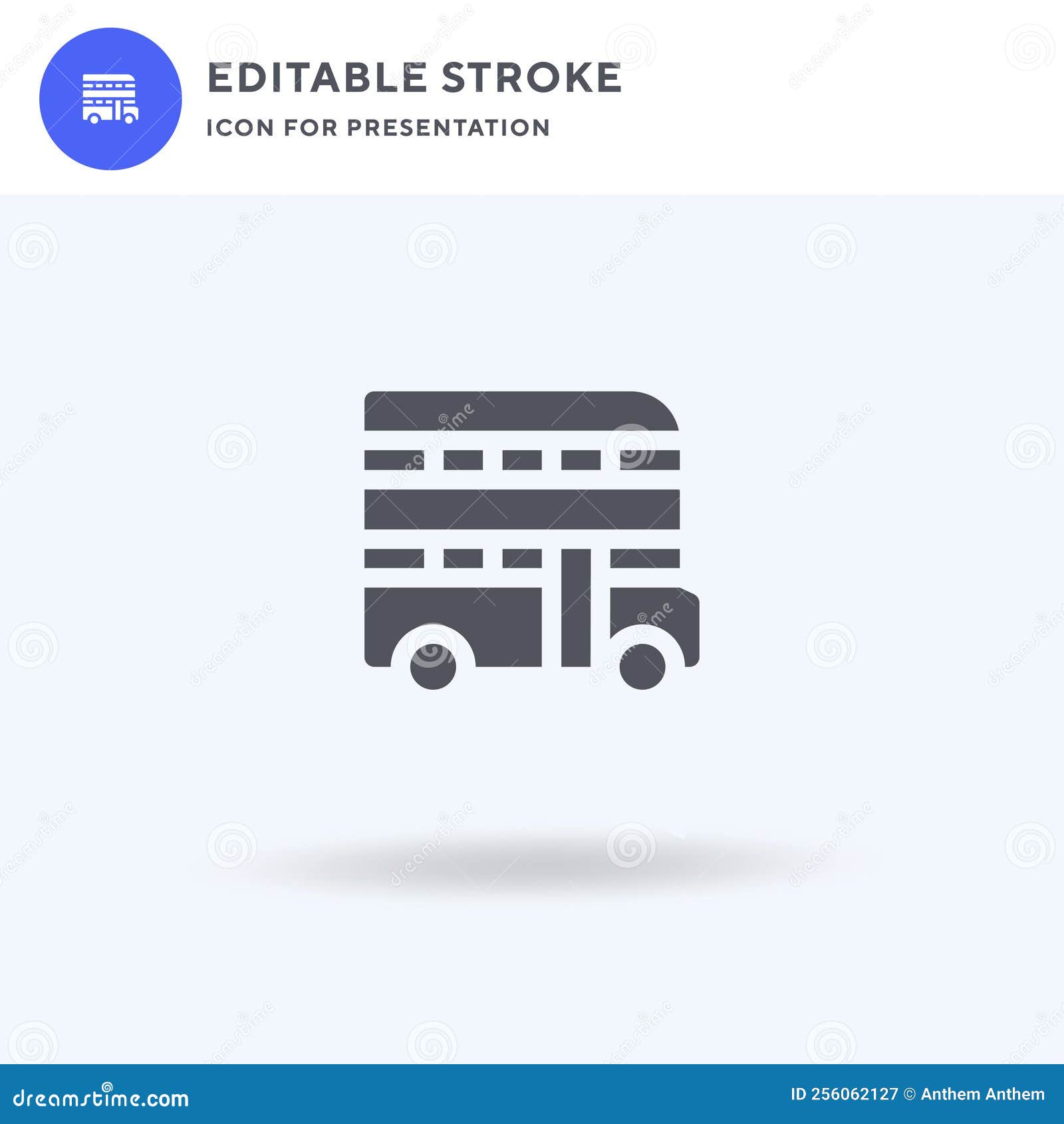 Double Decker Bus Icon Vector, Filled Flat Sign, Solid Pictogram Isolated on White, Logo ...