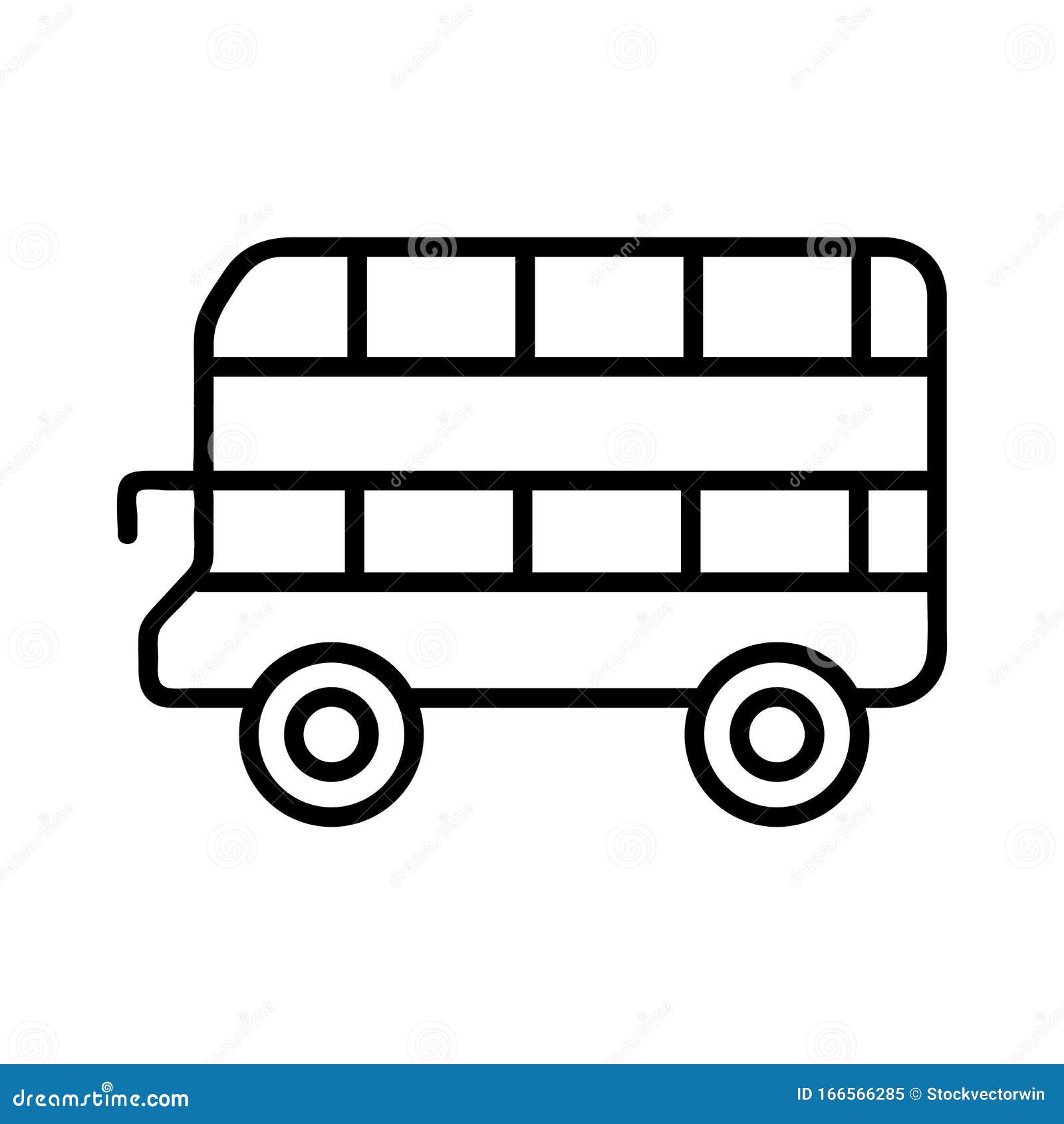 Double-decker Bus Icon Vector. Isolated Contour Symbol Illustration ...
