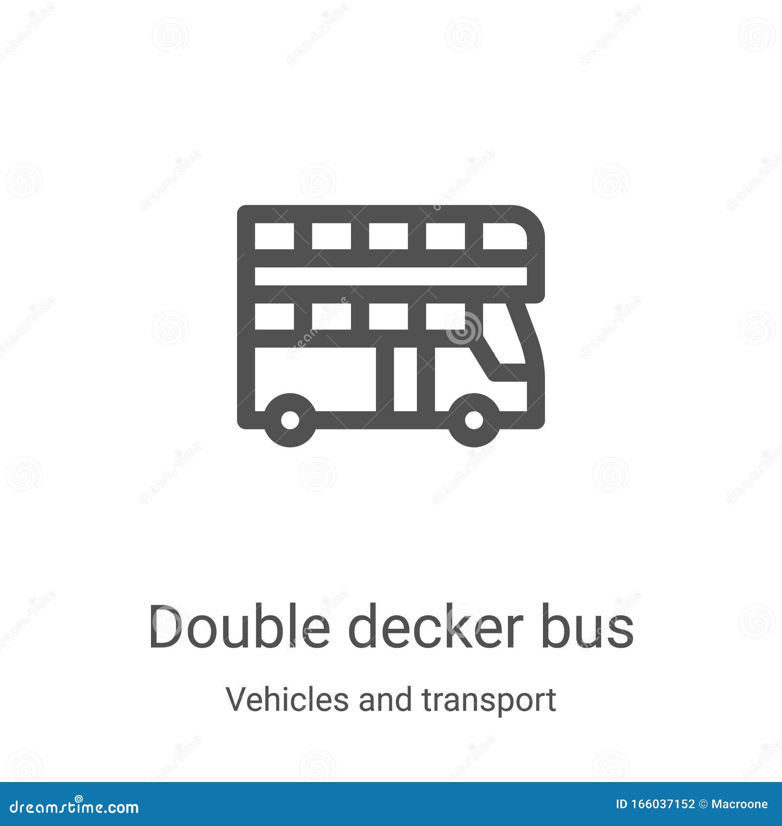 Double Decker Bus Icon Vector from Vehicles and Transport Collection ...