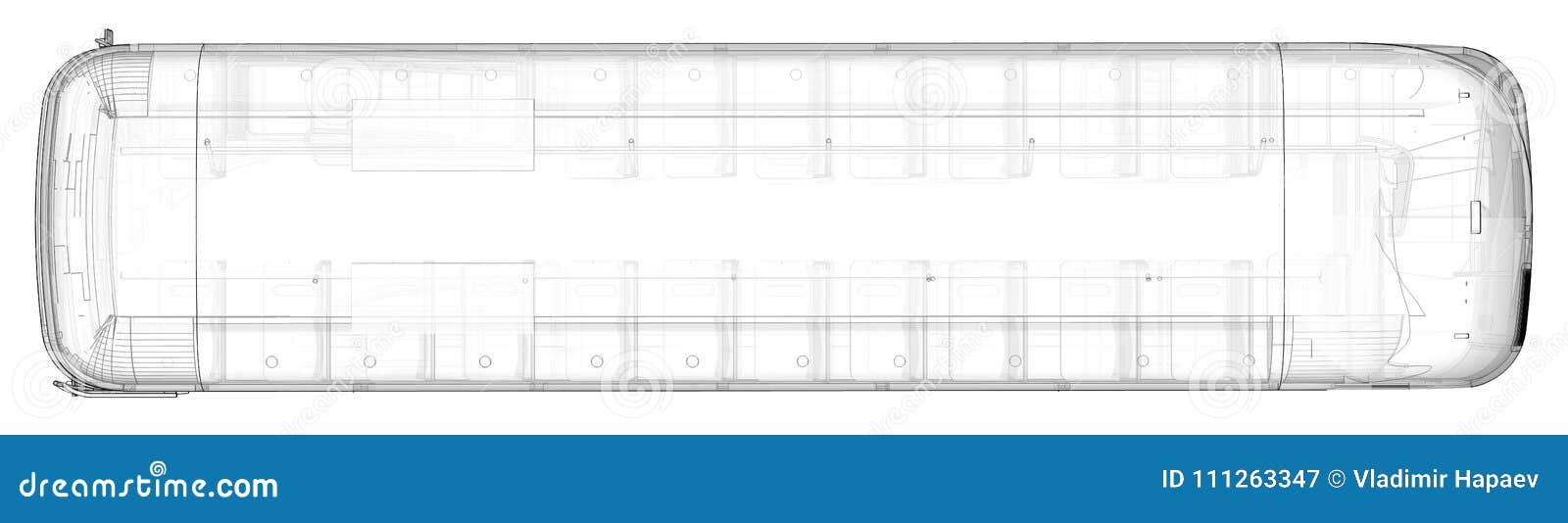 A Double-decker Bus, a Translucent Casing Under Which Many Interior ...