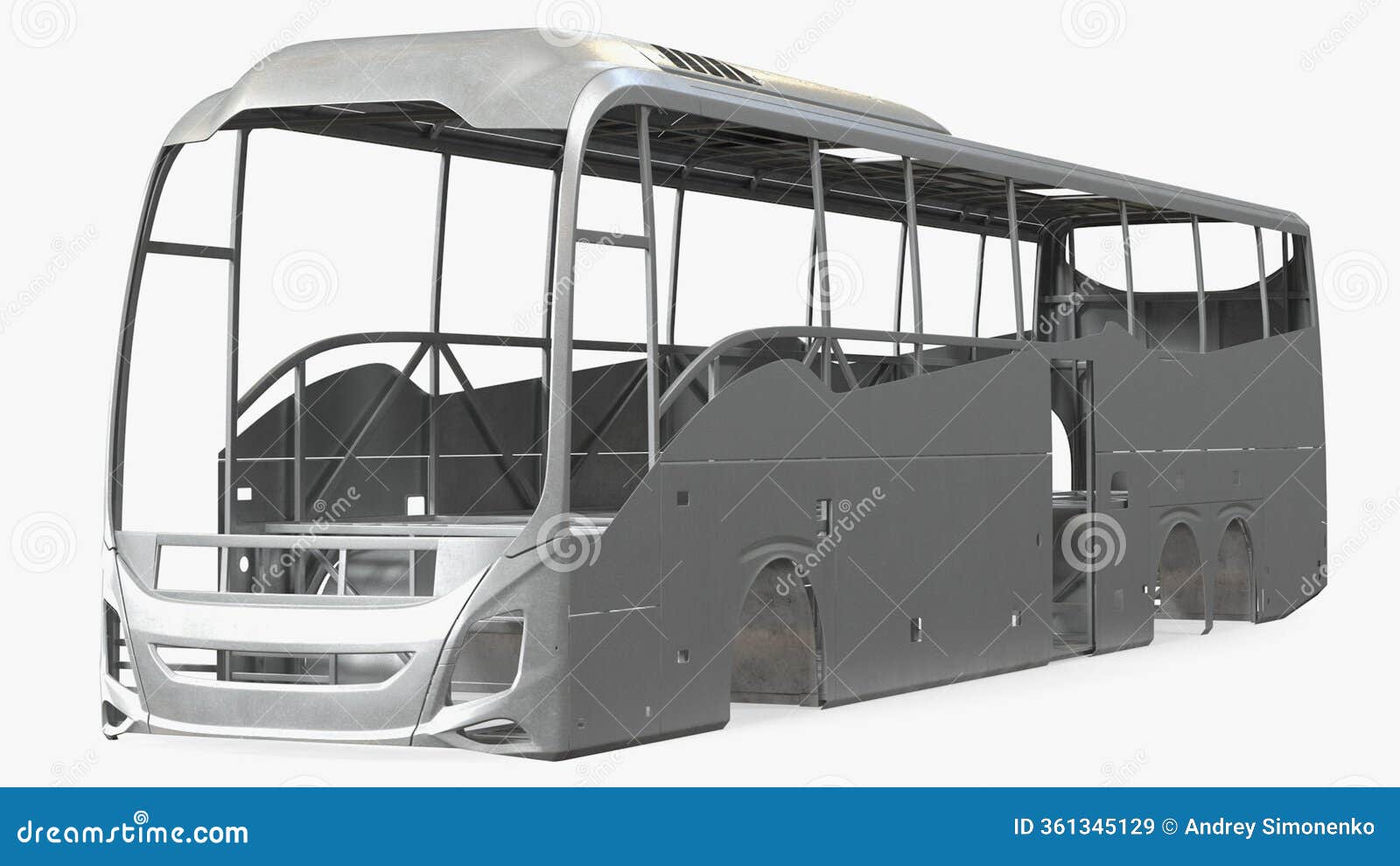 Double Decker Bus Unfinished Frame Structure Model Stock Image - Image ...