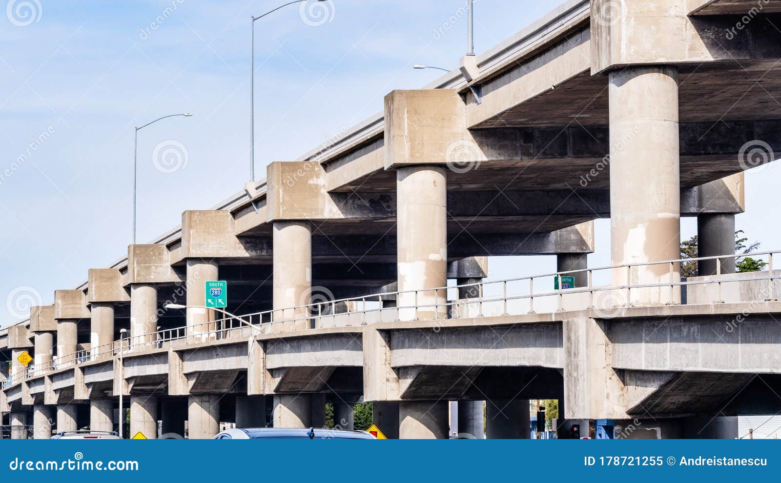 Double-decker Freeway Going into San Francisco, California Stock Image ...