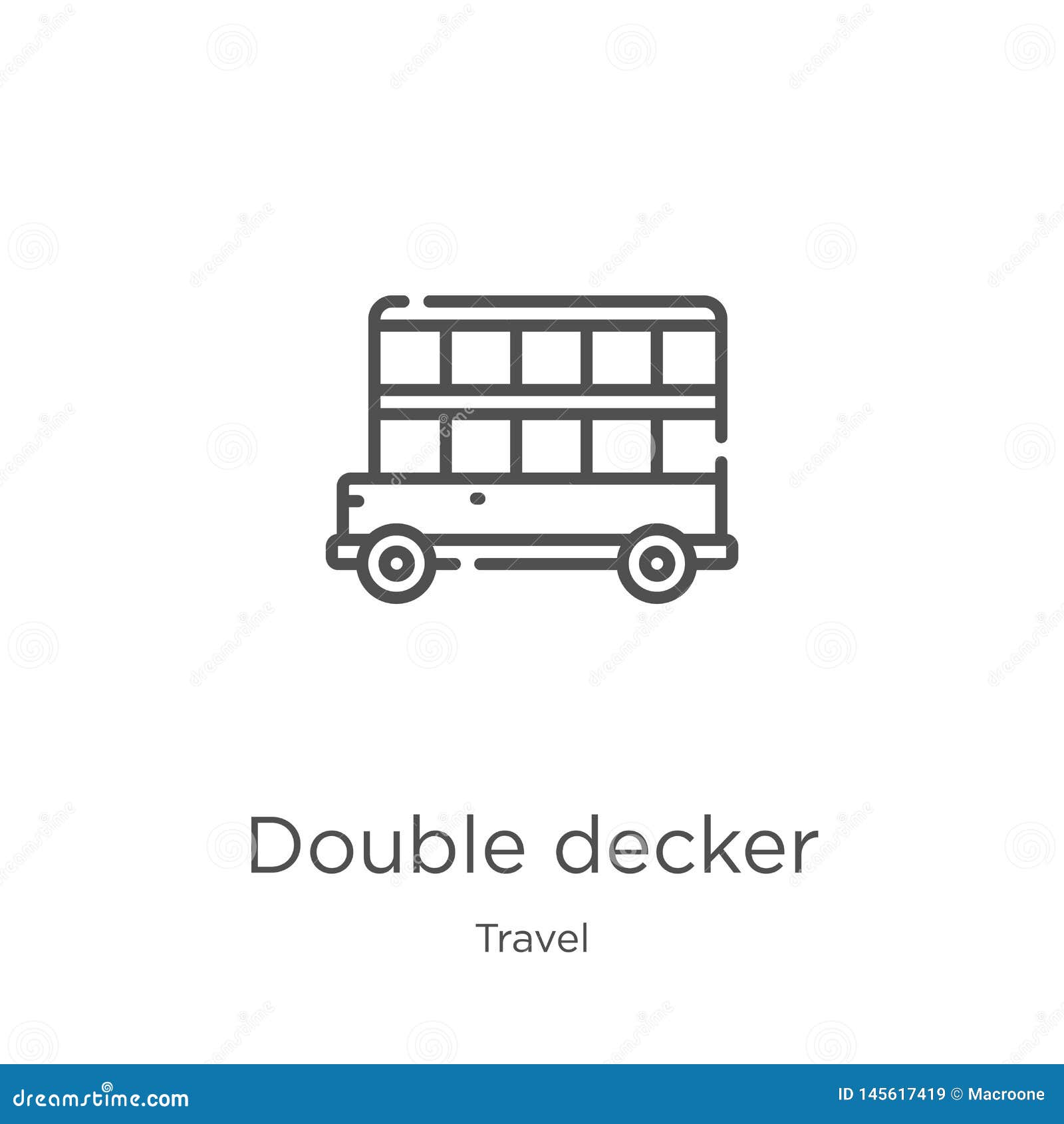 Double Decker Icon Vector from Travel Collection. Thin Line Double ...
