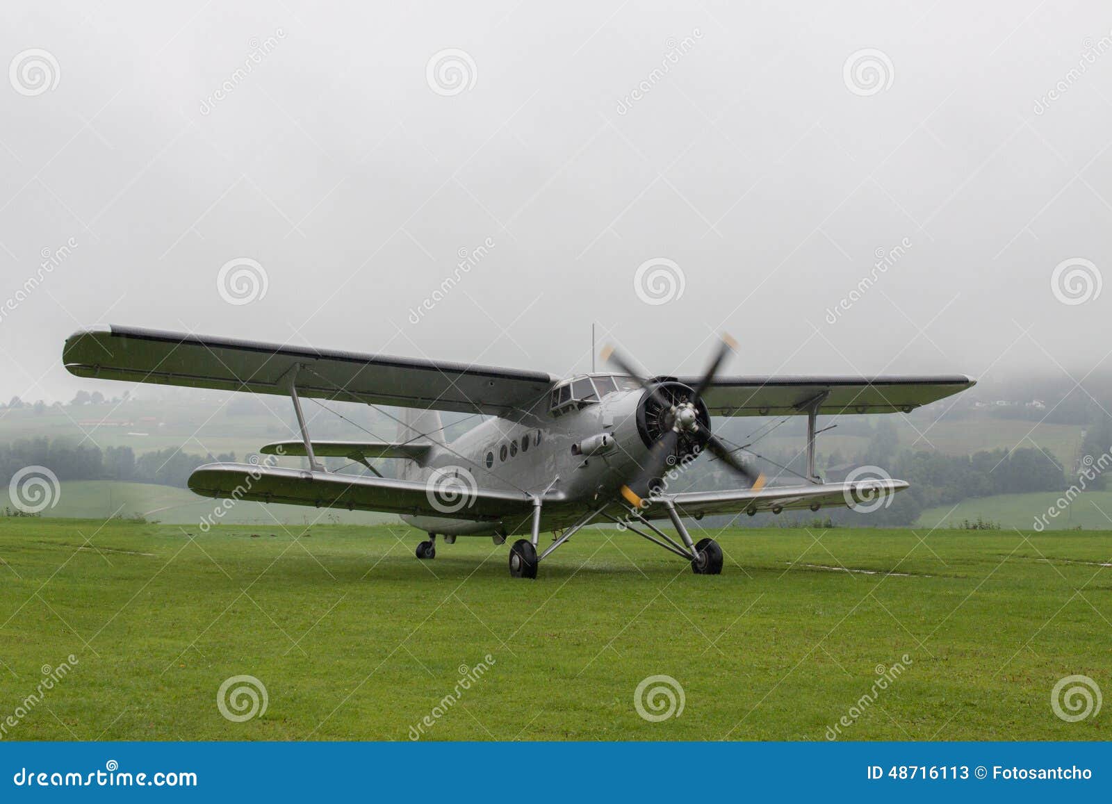 Double Decker - Model Biplane - Aircraft Stock Image - Image of land ...