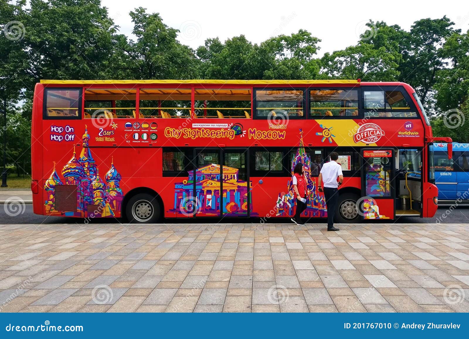 Double-Decker Moscow Red Tourist Bus. Russia, Moscow - 07 01 2019 ...