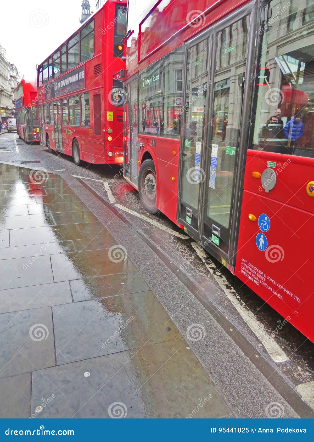 Double Decker Red Buses in London, England Editorial Image - Image of ...