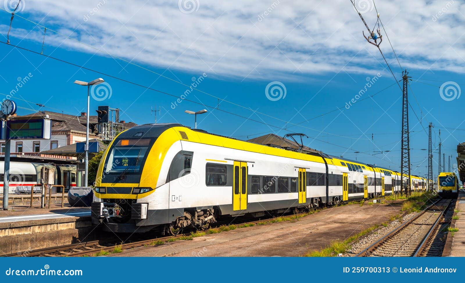 Double-decker Reginal Train in Offenburg, Germany Stock Image - Image ...