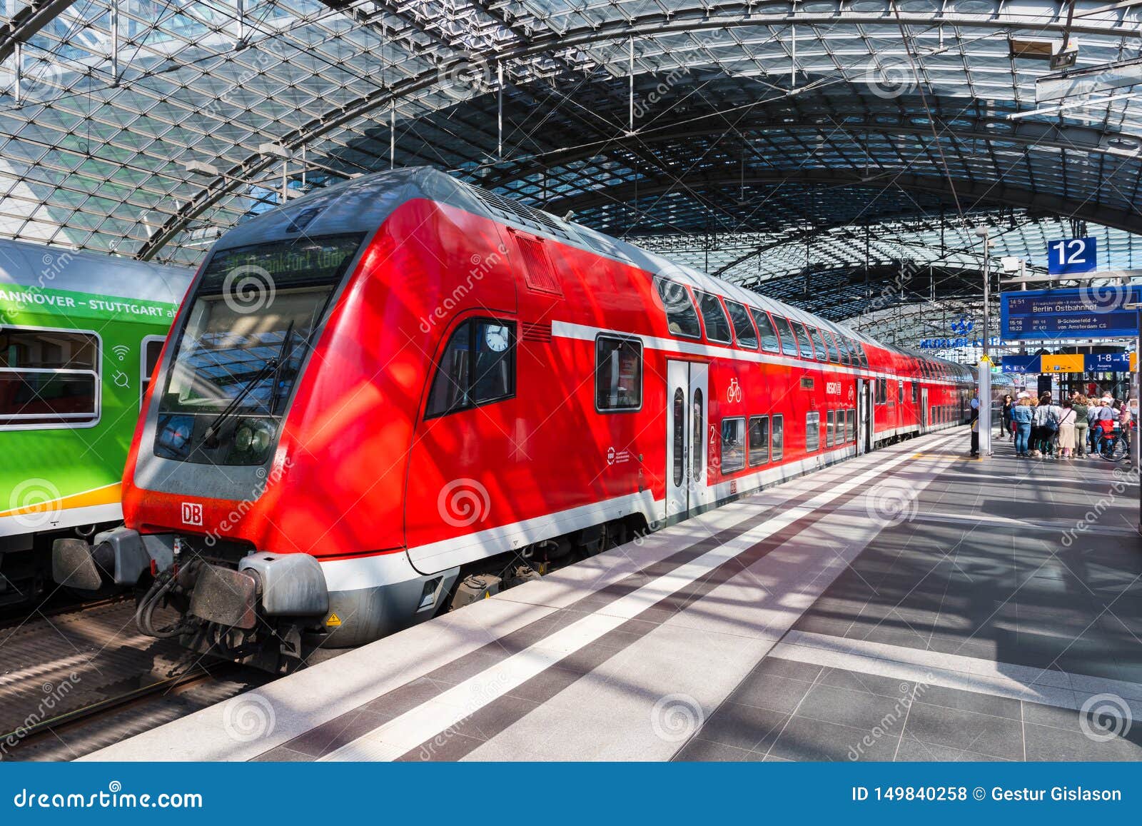 Double Decker Train at Berlin Central Train Statio Editorial Stock ...