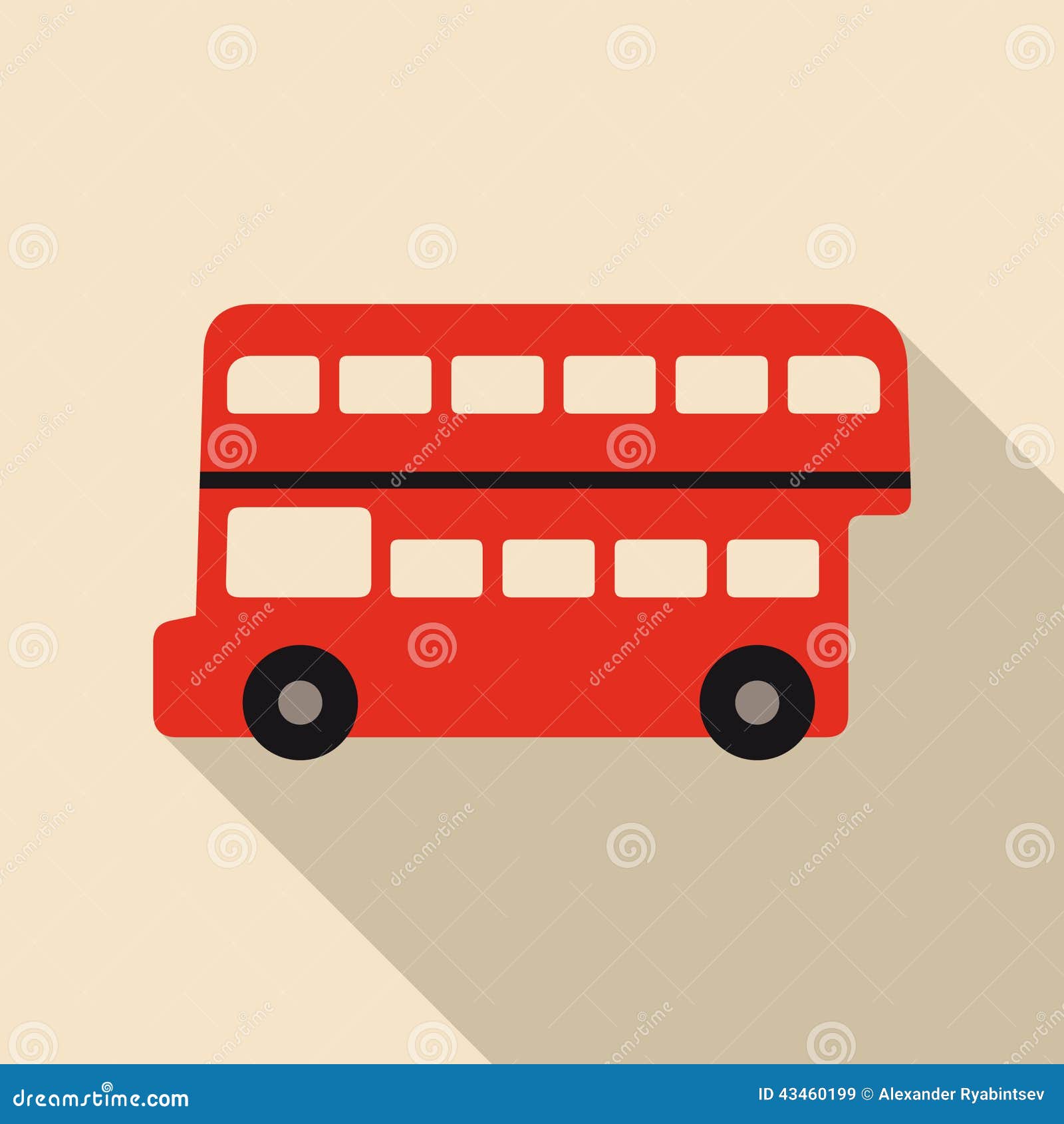 Double Decker. Vector Illustration Stock Vector - Illustration of retro ...