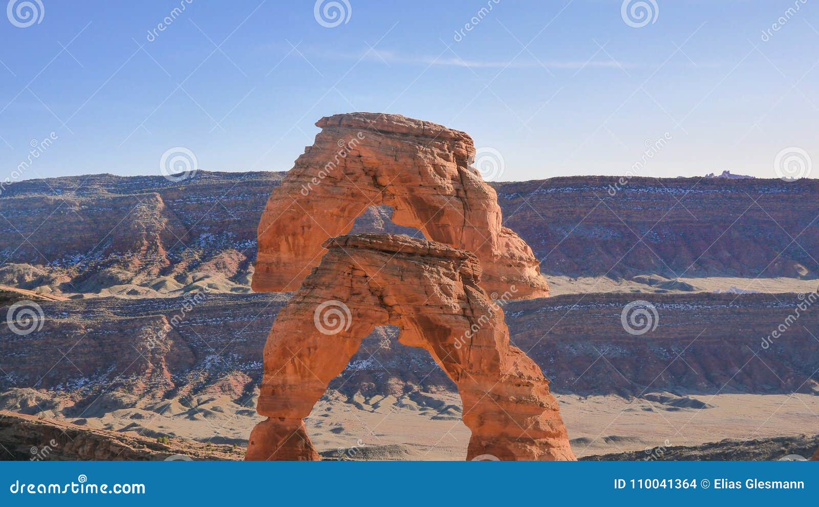 Double Delicate Arch stock photo. Image of arches, desert - 110041364