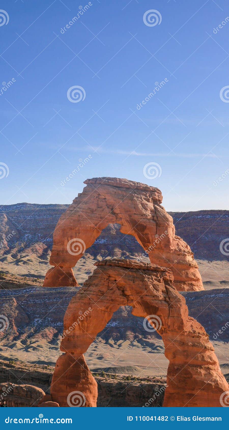 Double Delicate Arch stock photo. Image of butte, geology - 110041482
