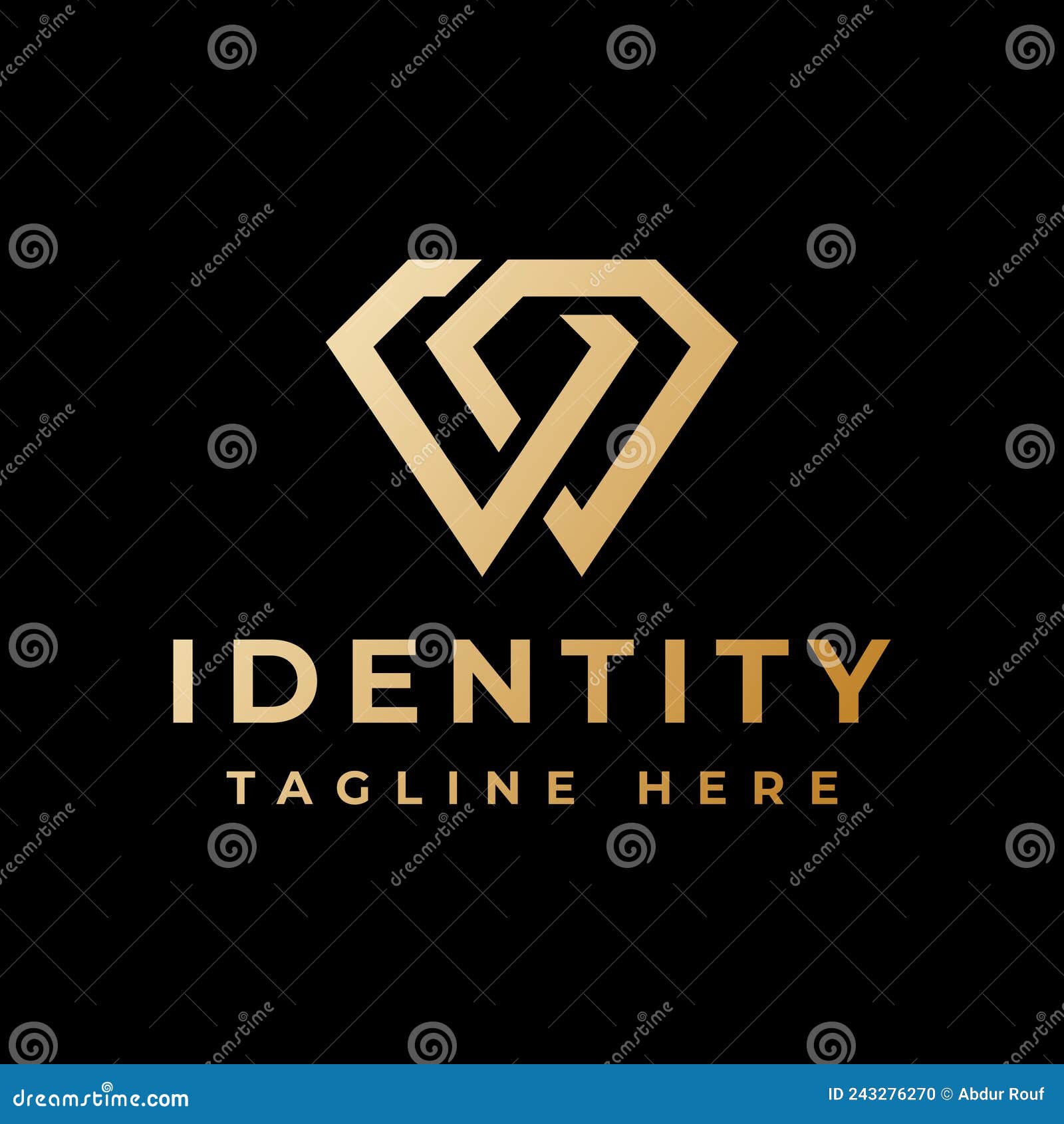 Double diamond logo design stock vector. Illustration of logo - 243276270
