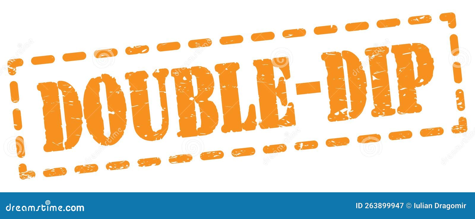 DOUBLE-DIP Text Written on Orange Stamp Sign Stock Illustration ...