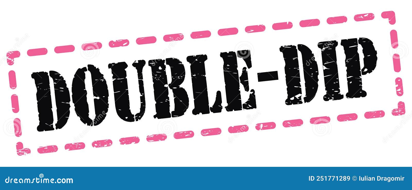 DOUBLE-DIP Text Written on Pink-black Stamp Sign Stock Illustration ...