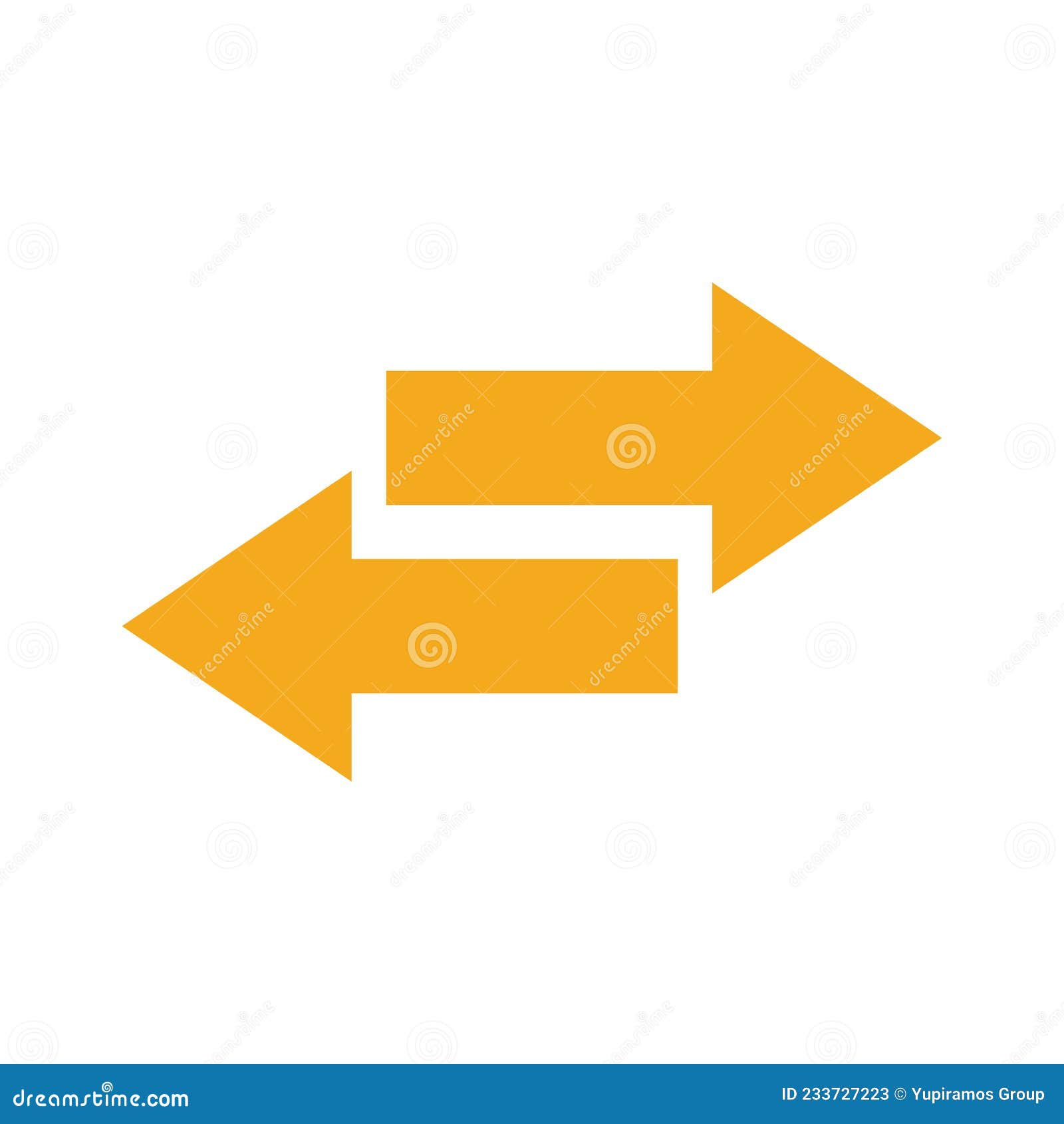 Double direction arrows stock illustration. Illustration of highway ...