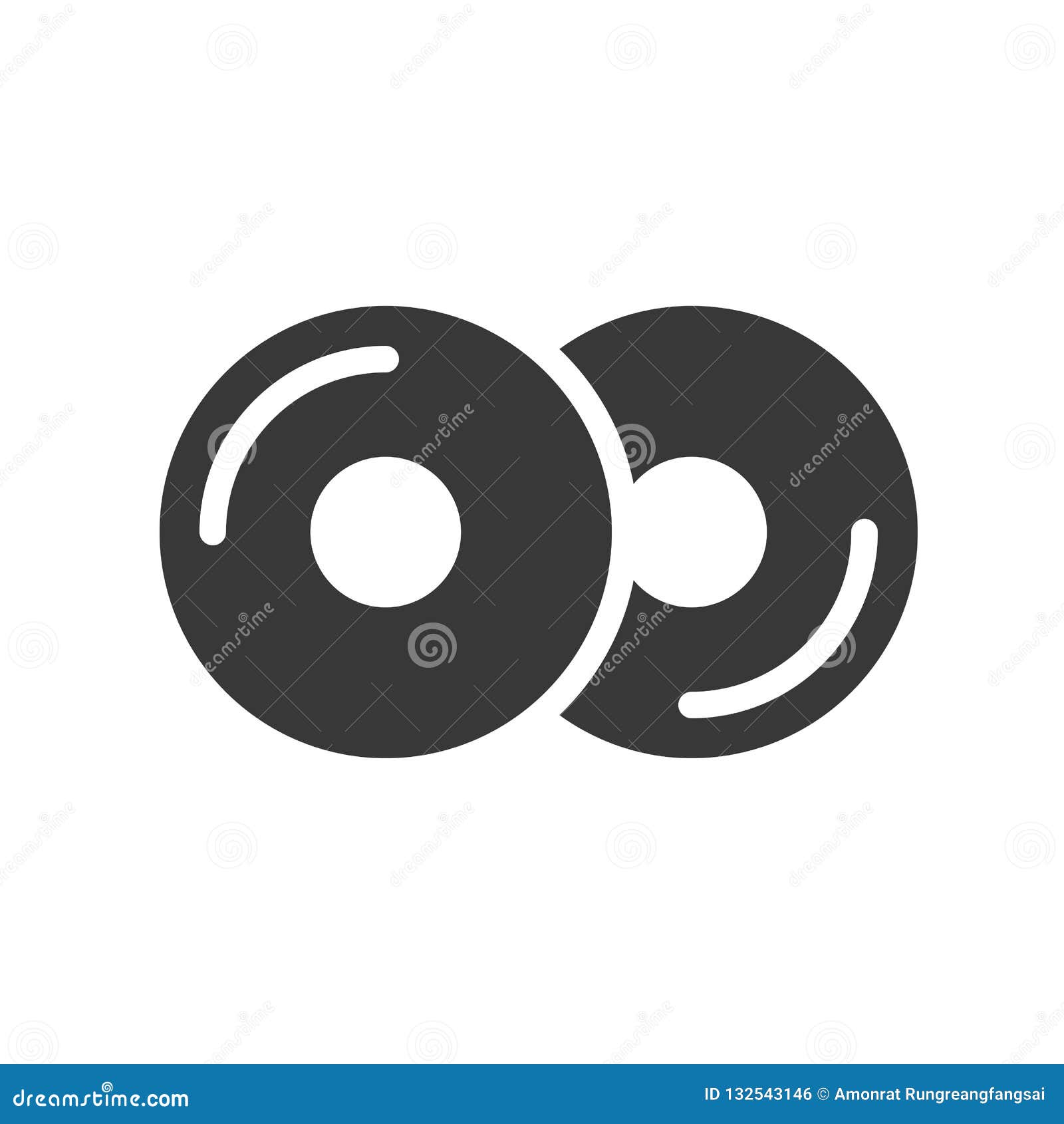 Double Donut Chart. Flat Ppie Chart With Percentages, Contrast Colors ...