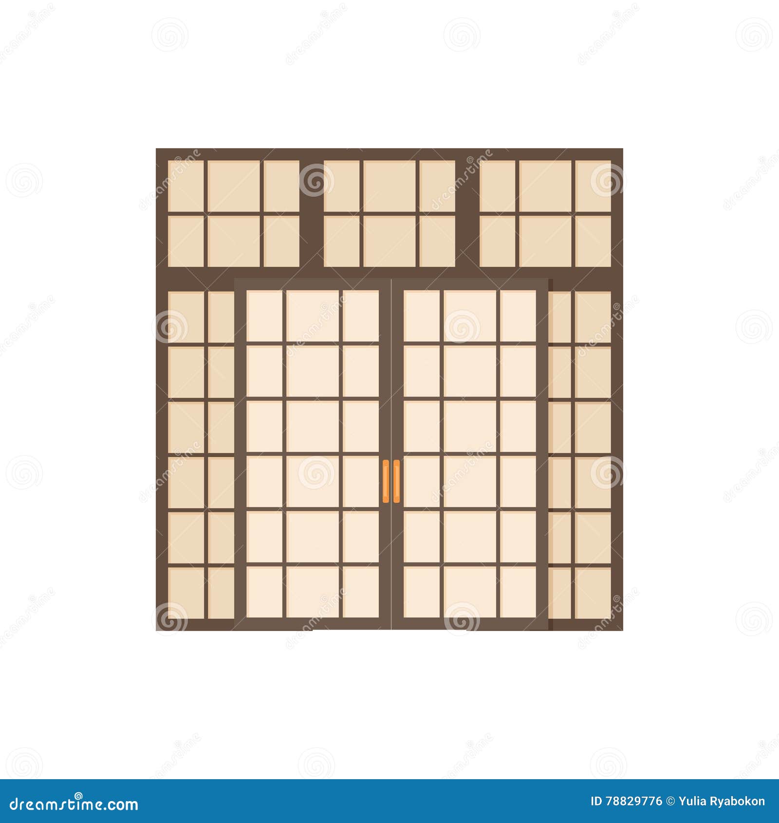 Double Door Icon, Cartoon Style Stock Vector - Illustration of entrance ...