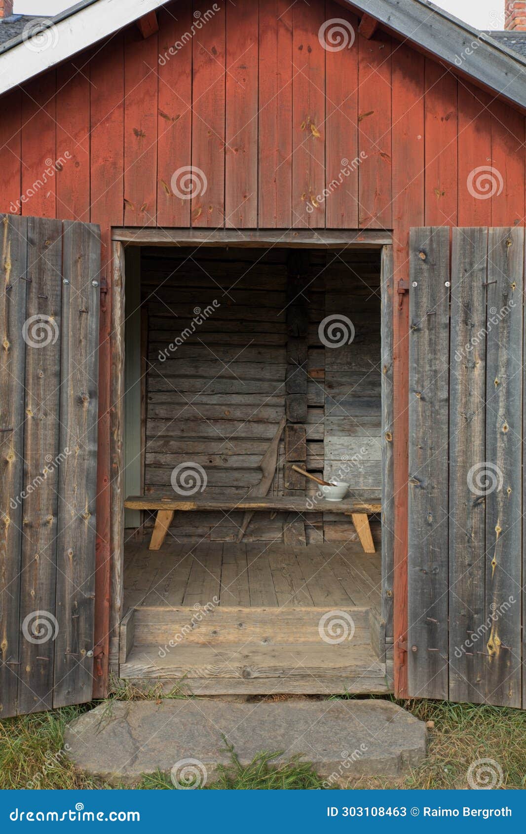 Open barn doors. stock image. Image of paint, open, structure - 303108463