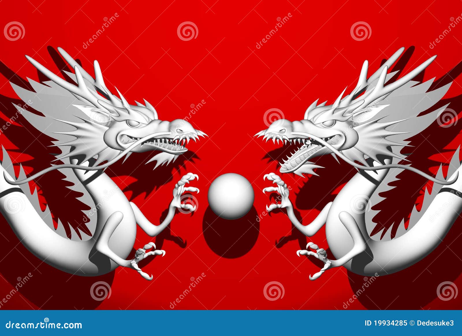 Double Dragon stock illustration. Illustration of chinese - 19934285