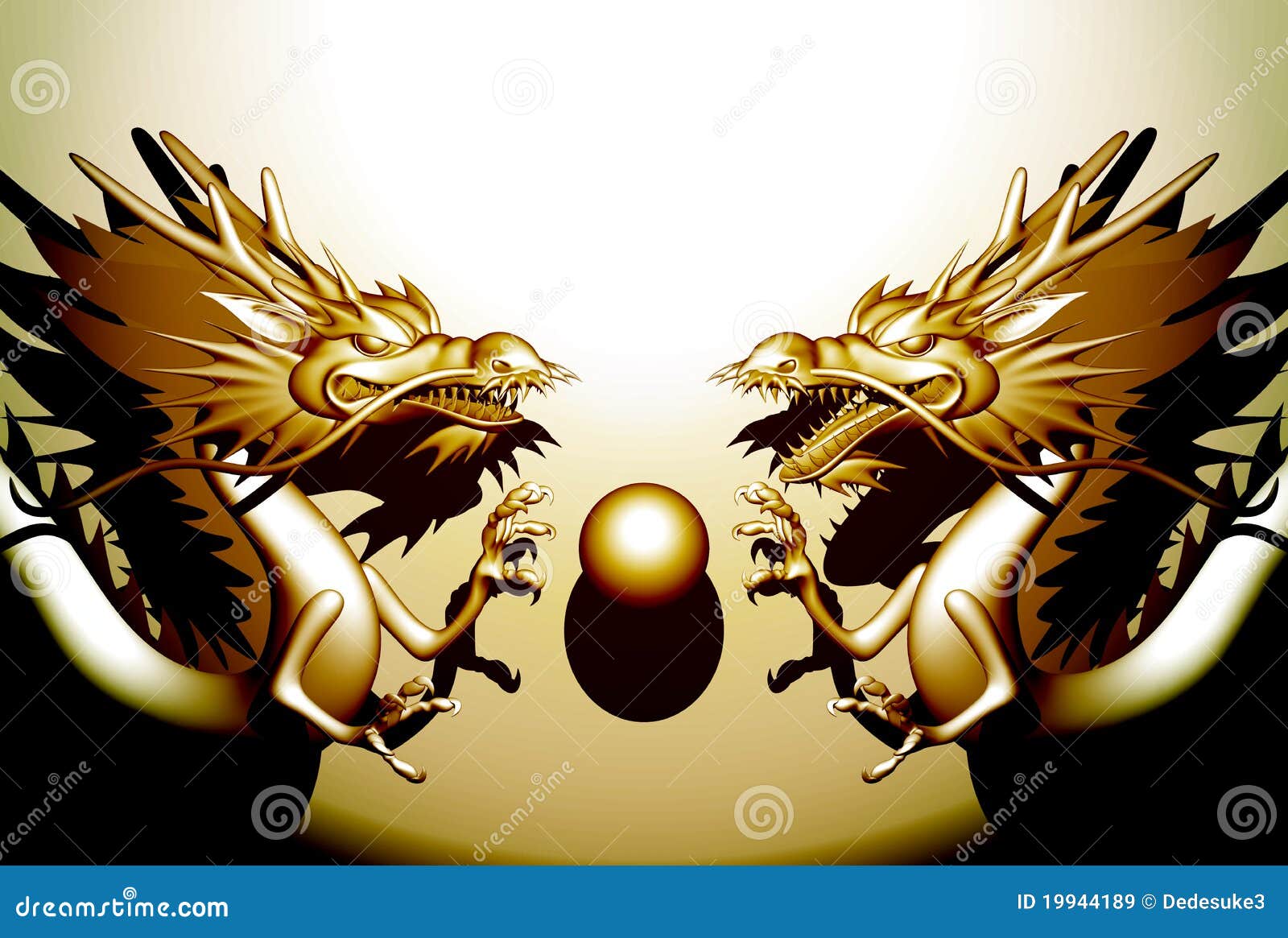 Double Dragon stock illustration. Illustration of double - 19944189