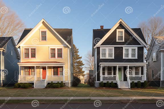Double Dutch Colonial Homes Featuring Side-by-side Front-facing Gables ...