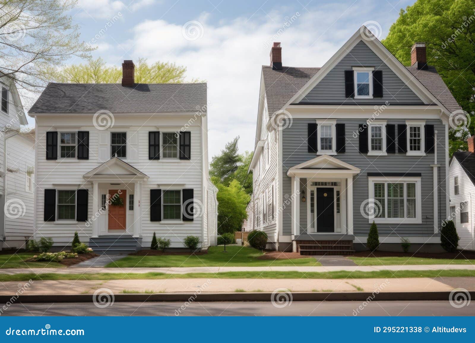 Double Dutch Colonial Homes Featuring Side-by-side Front-facing Gables ...