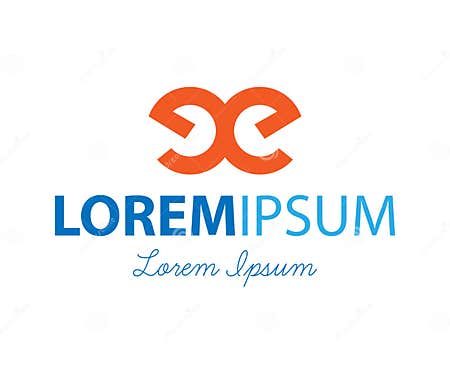 Double E Logo Design stock illustration. Illustration of icon - 82258437