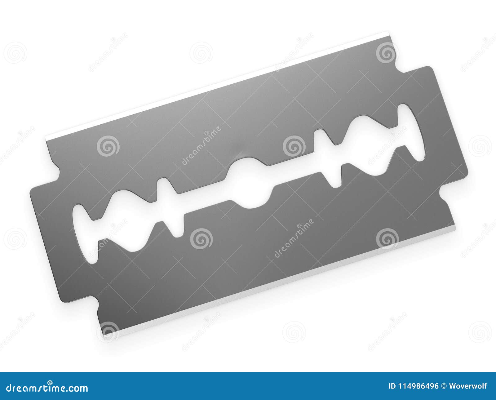 Double Edge Razor Blade 3d Rendering Stock Illustration - Illustration ...