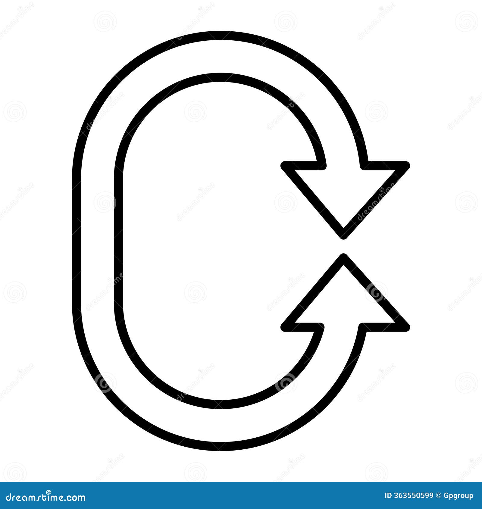 Double Ended Arrow Split Path Icon Cartoon Vector | CartoonDealer.com ...