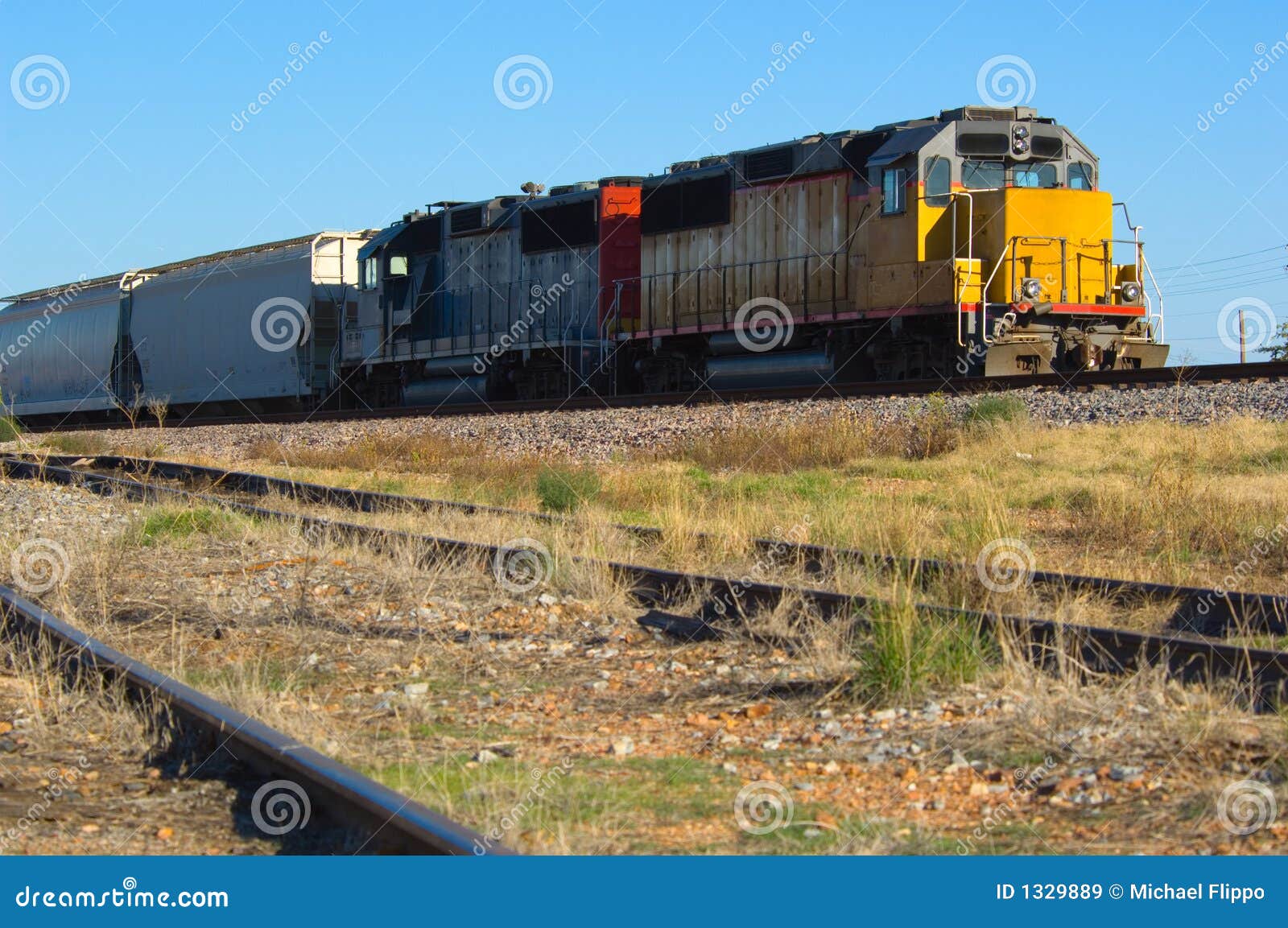 Double Engine Locomotive - Train Stock Image - Image of rail, cargo ...