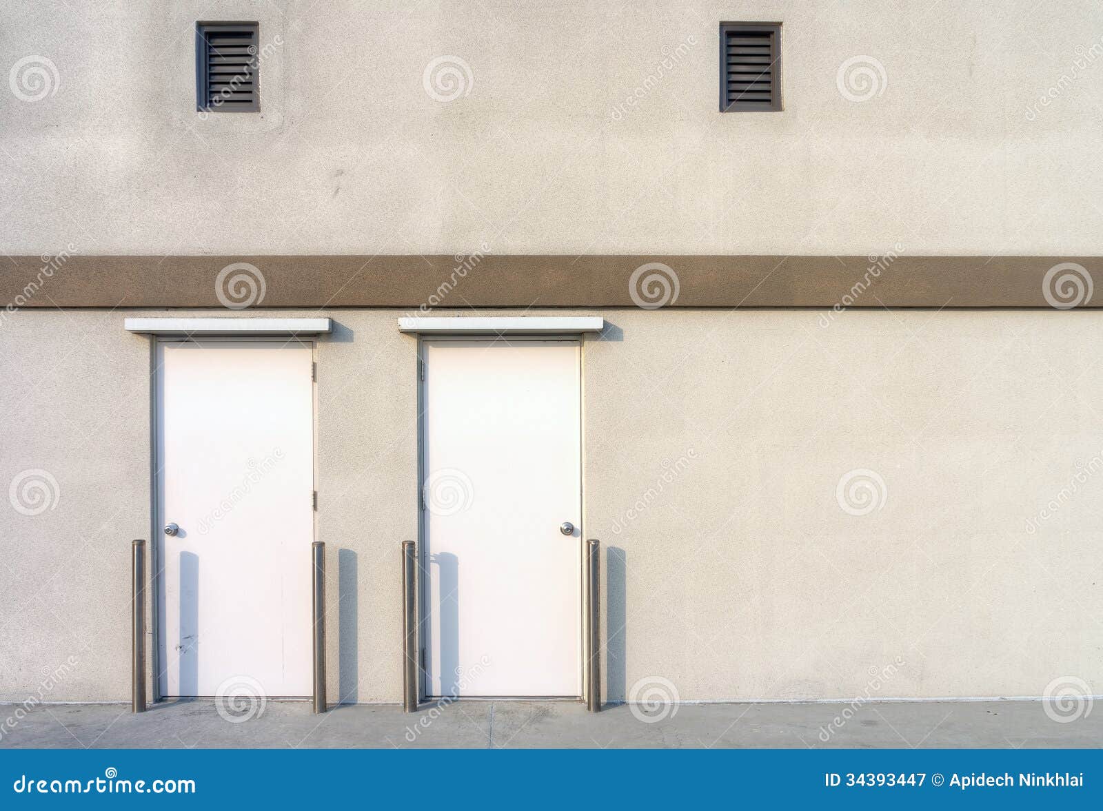Double entrances stock image. Image of door, frame, building - 34393447