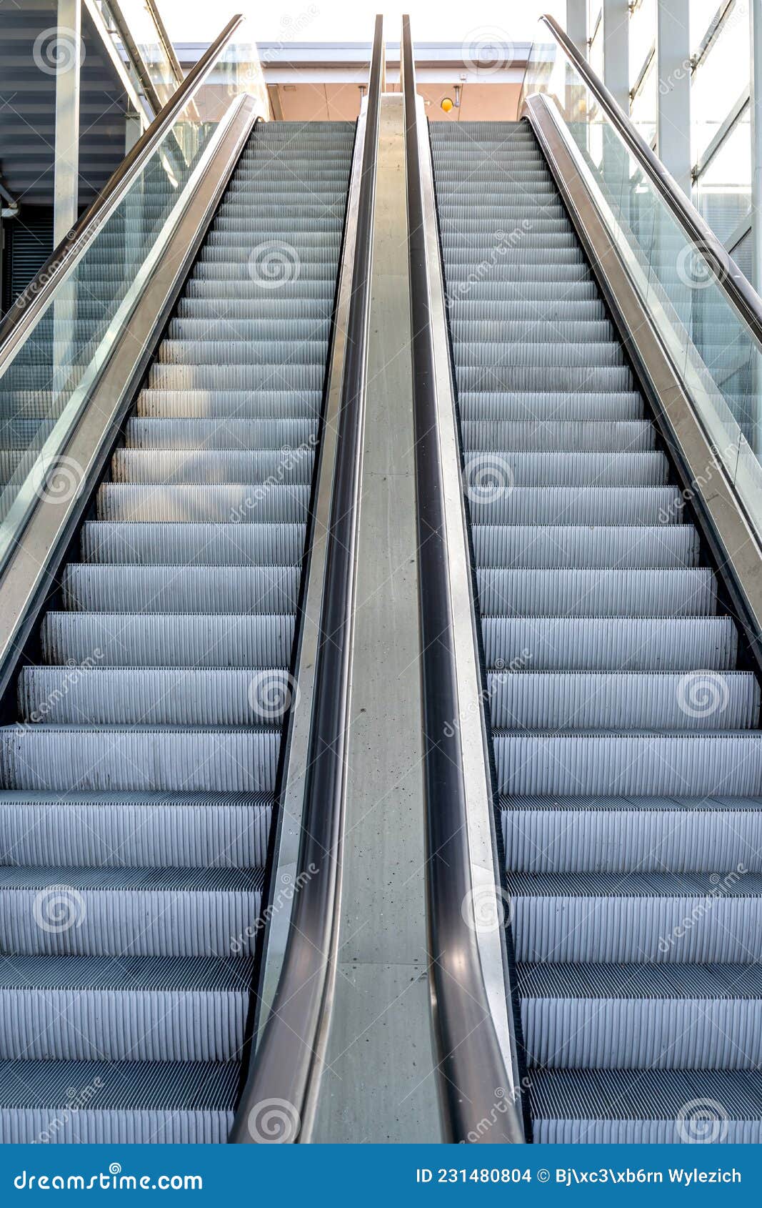 Double escalator stock photo. Image of travel, stairway - 231480804