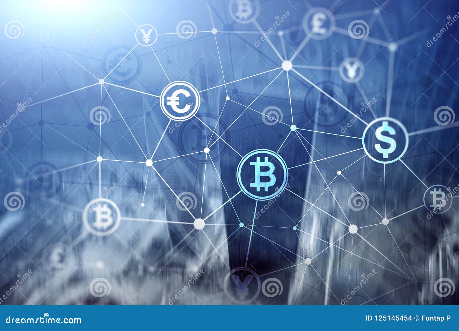 Digital Economy Background Different Currencies Symbols Made Of 1 And