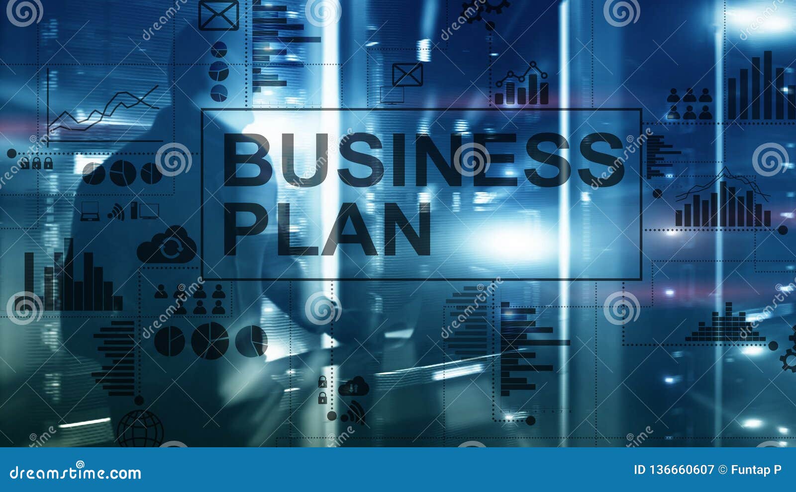 Double Exposure Business Plan and Strategy Concept. Stock Illustration ...