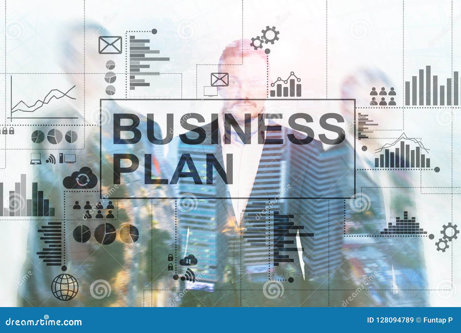Double Exposure Business Plan and Strategy Concept Stock Illustration ...