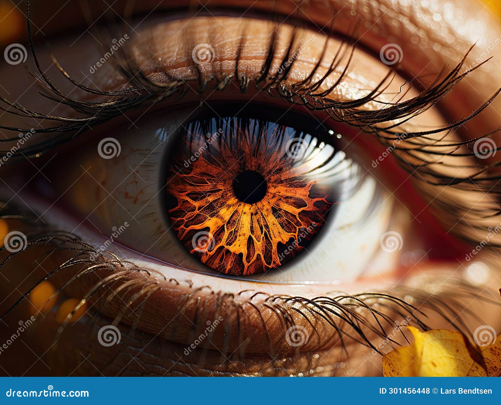 Double Exposure of Chestnut Eye - AI Generated Stock Illustration ...