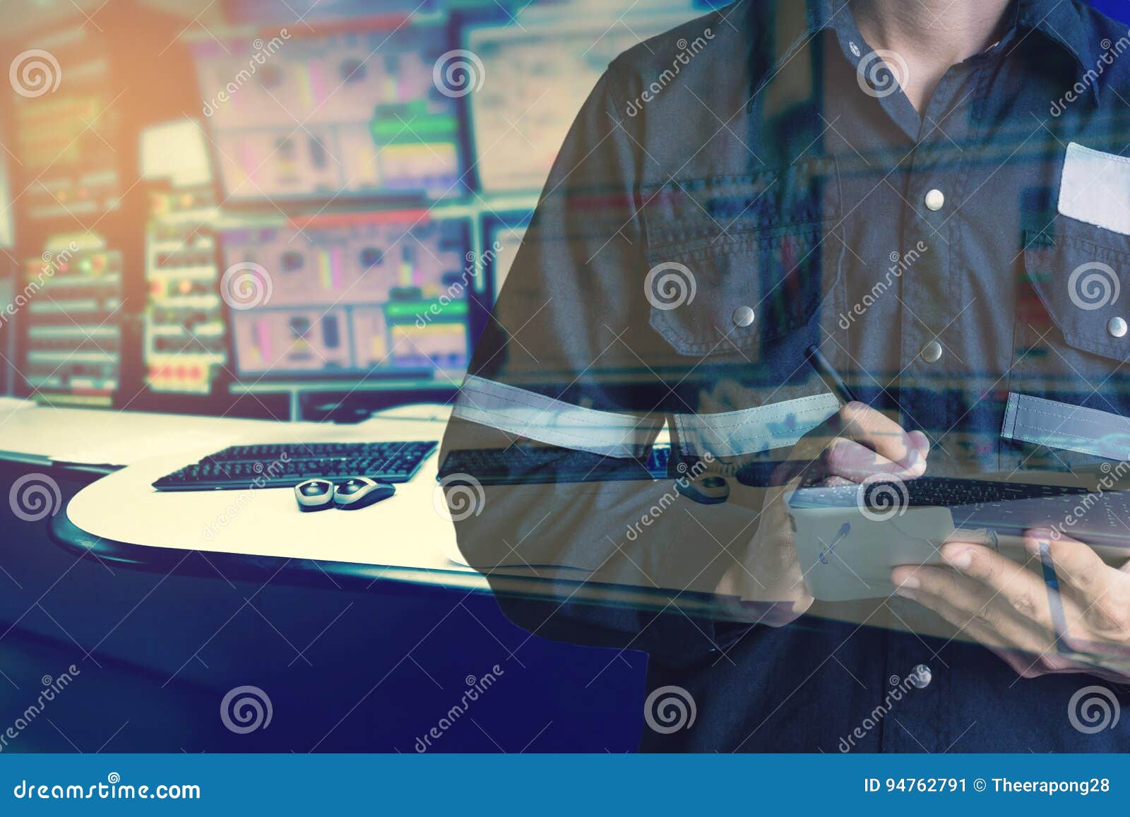 Smart Worker Tablet Power Line Stock Photos - Free & Royalty-Free Stock ...