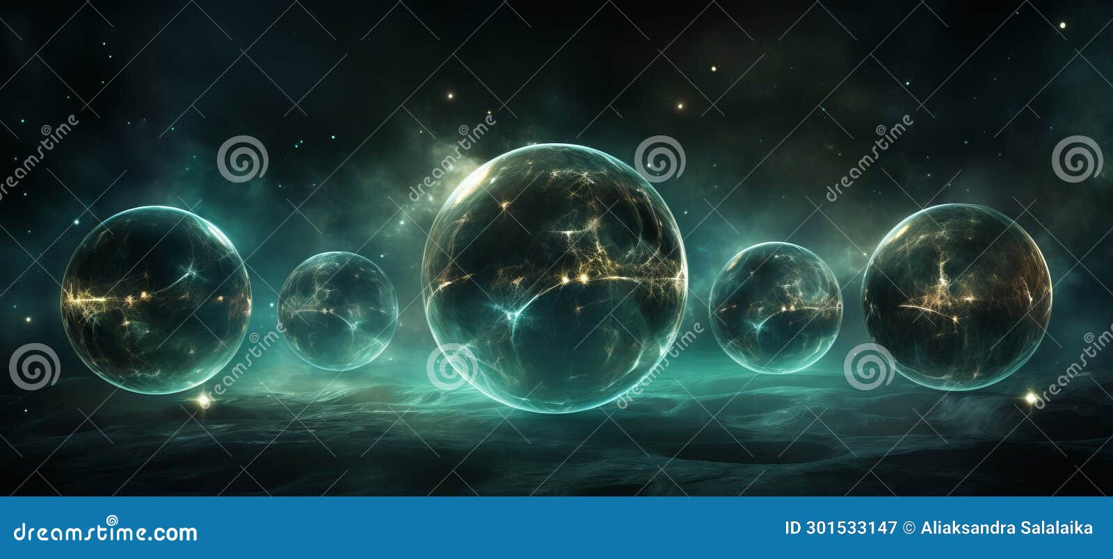 Double Exposure of Ethereal Orbs Creating an Abstract and Mesmerizing ...