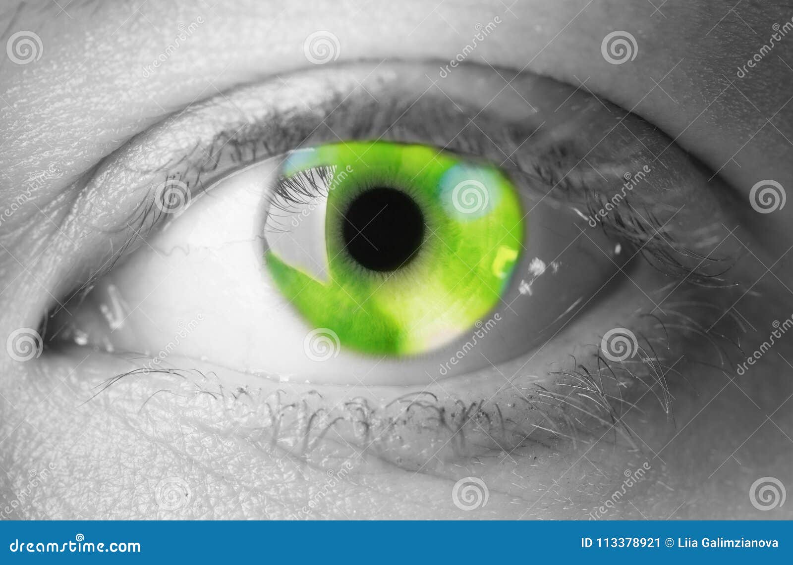 Double exposure of an eye stock image. Image of feelings - 113378921