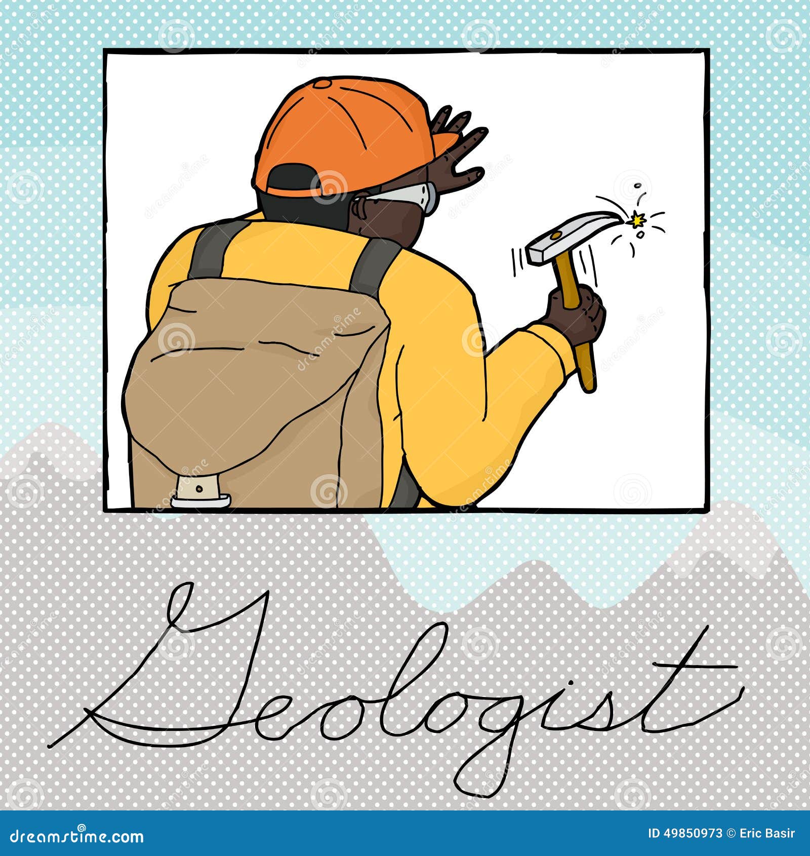 Double Exposure Geologist Working Stock Illustration - Illustration of ...