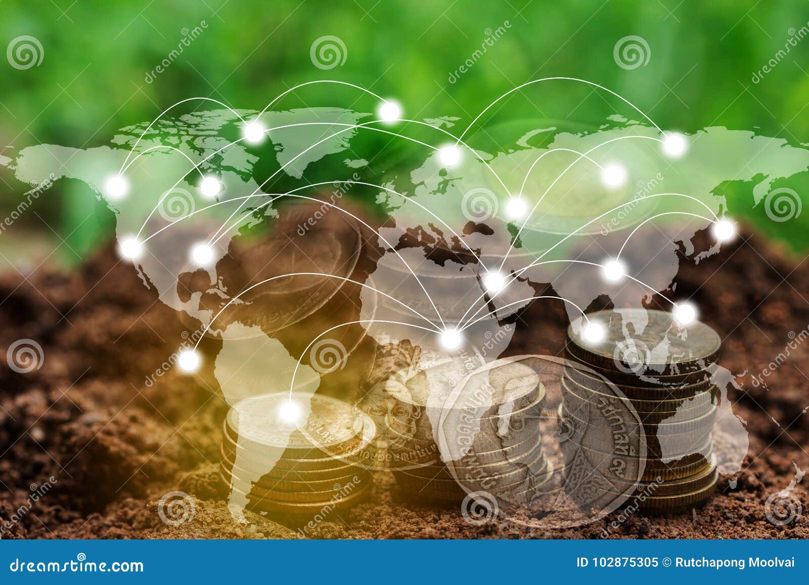 Double Exposure Global Connection Line and Industry Construction Stock ... Double Exposure Global Connection Line and Industry Construction Stock ...