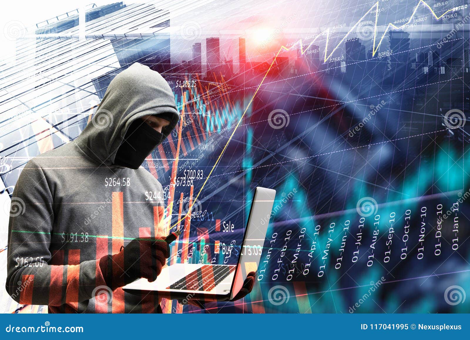 Hacker Man Steal Information Stock Image - Image of criminal, city ...