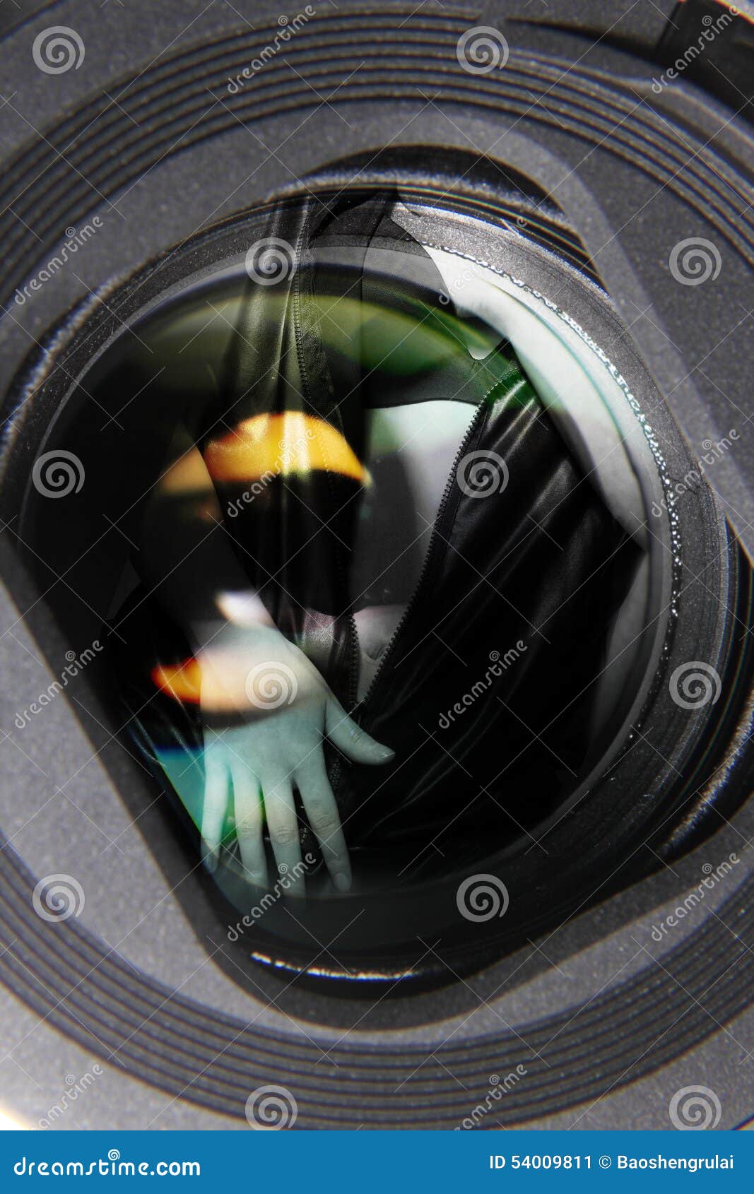 Double Exposure Image of Lens and Body Movements Stock Image - Image of ...